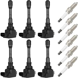 Amazon.com: 6Pcs Ignition Coil Pack with 6Pcs Iridium Spark Plug 224485CA0A Fit for Infiniti Q50 ...