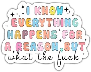 Amazon.com: (3Pcs) I Know Everything Happens for A Reason But WTF ...