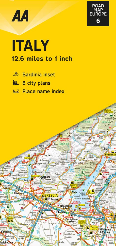 Road Map Italy Aa Road Map Europe 06 Aa Road | Desertcart Aruba