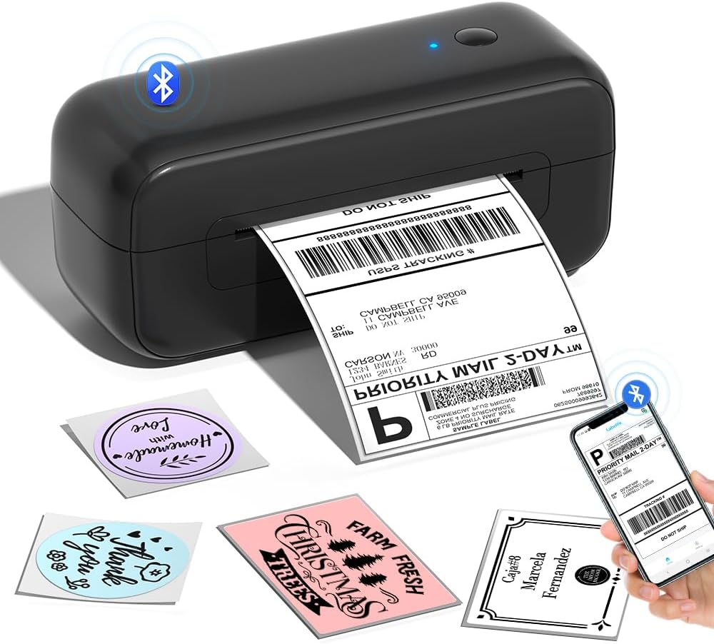 Phomemo Bluetooth Thermal Label Printer, Shipping label printer 4x6 ...