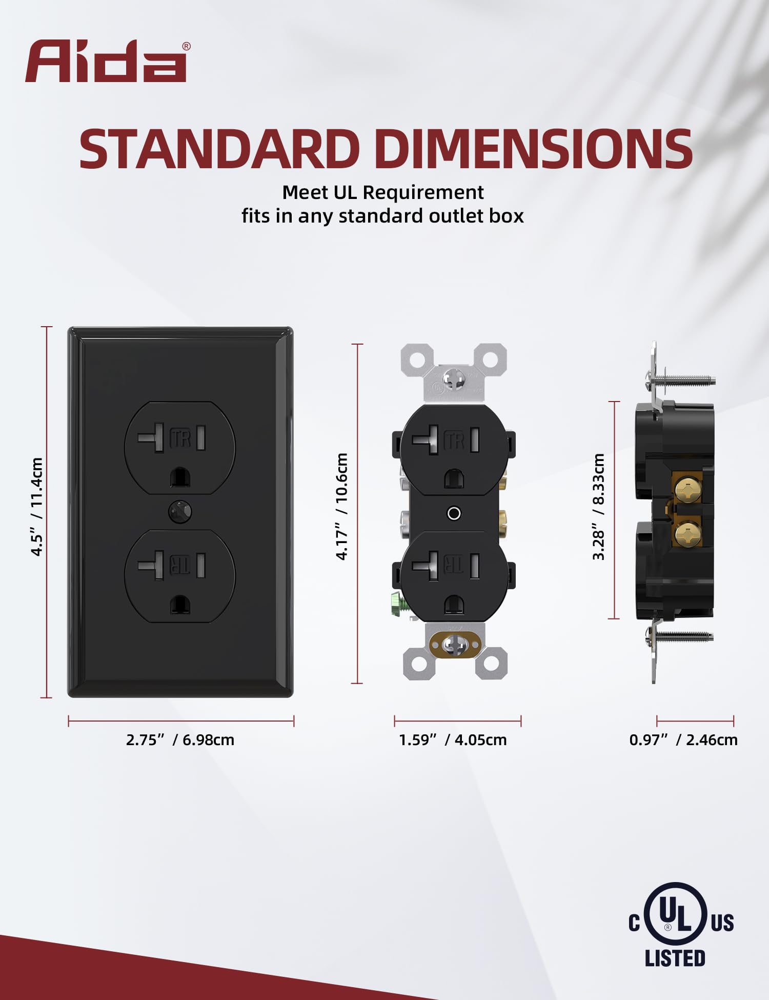 Standard Duplex Receptacle Dimensions