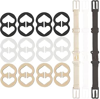 Amazon.com: Bra Strap Clips Bra Strap Replacement Elastic Adjustable ...
