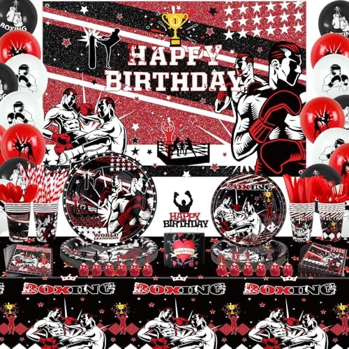 Amazon.com: KEFAN Boxing Birthday Party Decorations, Boxing Party ...