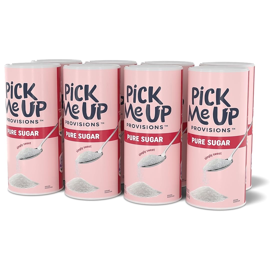 Amazon.com: Pick Me Up Provisions Sugar, 8 Canisters/Pack (90698)