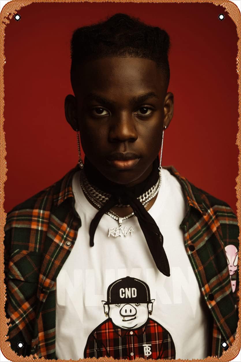 Amazon.com: AirBnk Rema (Divine Ikubor, Rapper) Music Poster Tin Sign ...