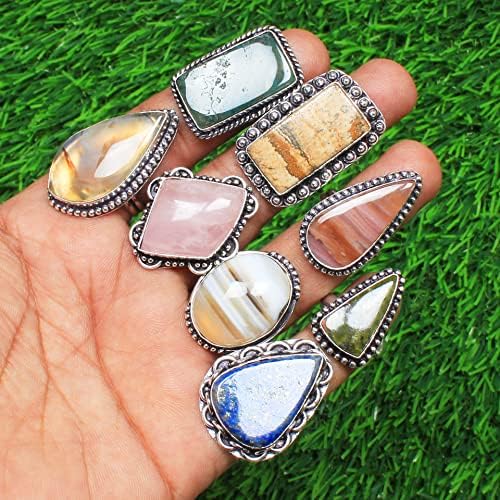 Amazon.com: Silver Carats 5 PCs Vintage Punk Rings Set Boho Joint ...