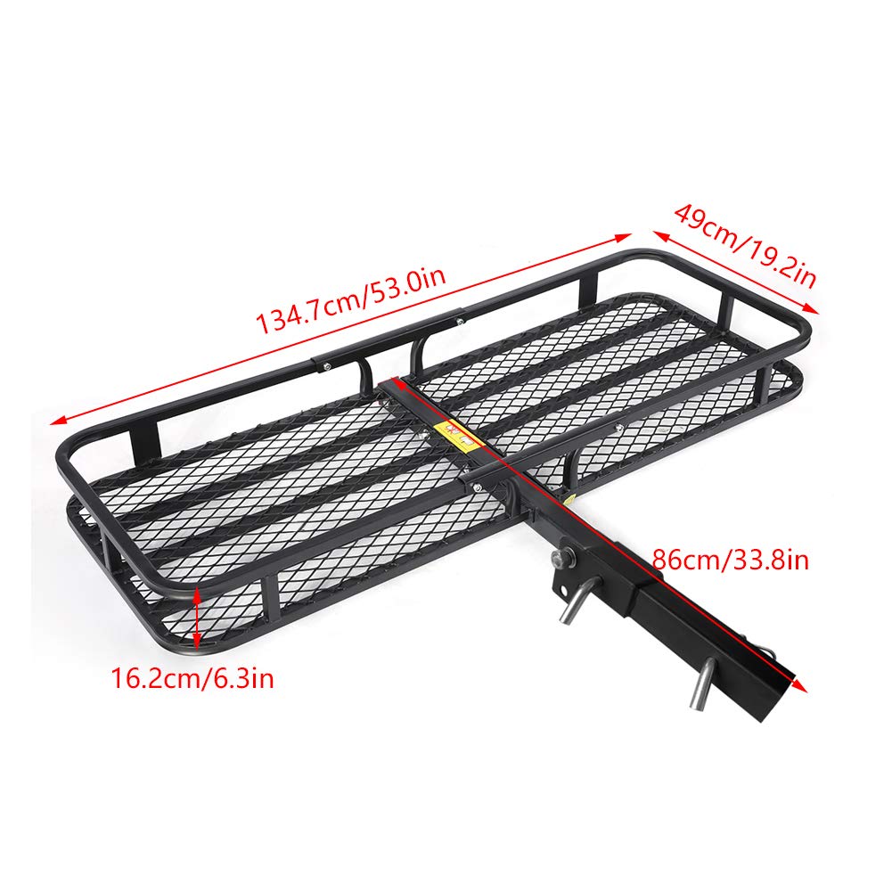 GOTOTOP Car Cargo Rack,Heavy Duty Rear Luggage Rack Carbon Steel ...
