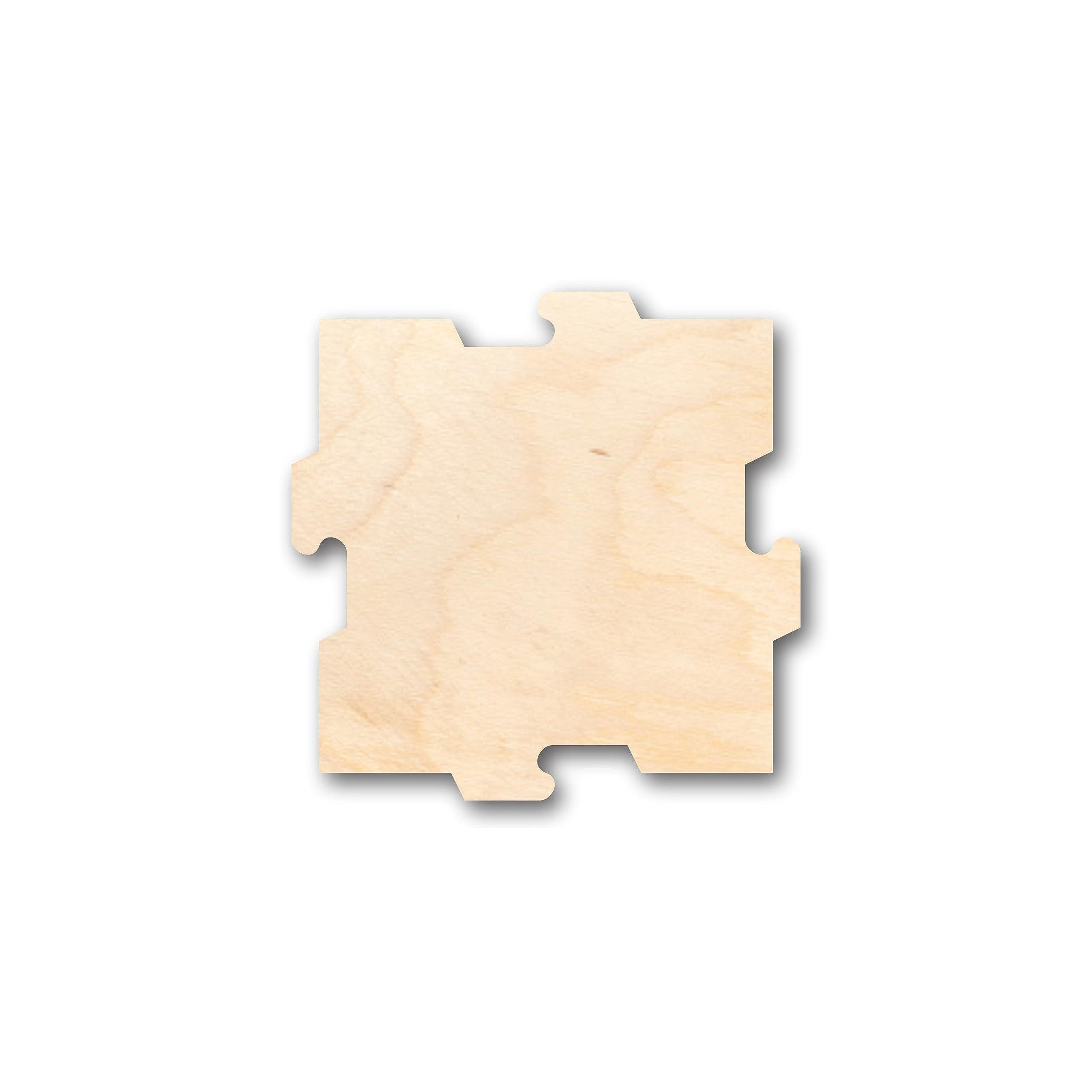 Amazon.com: Unfinished Wood Puzzle Piece Interlocking Shape Craft up to ...