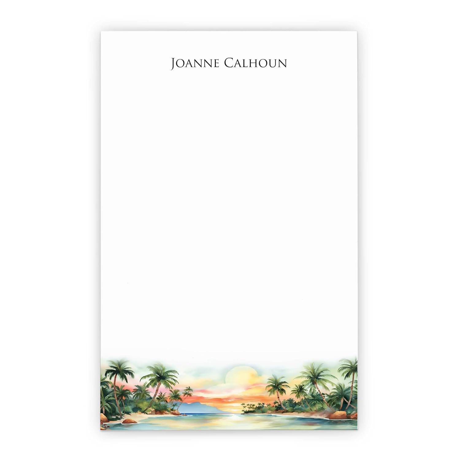 Amazon.com: Personalized Stationery Note Pads for Women, Tropical ...