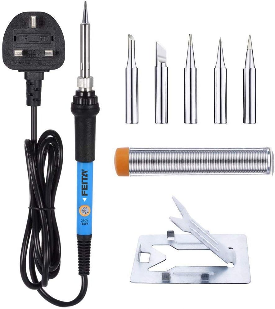 Mains Powered Soldering Iron Solder UK Plug Basic Beginner Electronics ...