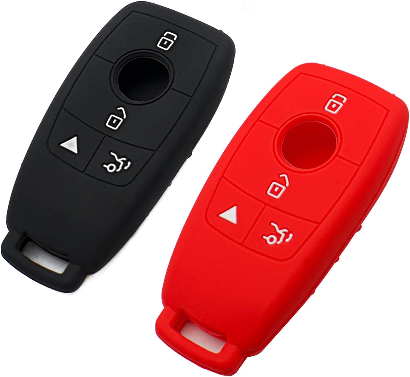 Amazon.com: Lcyam Silicone Remote Key Fob Covers Smooth Soft Rubber ...