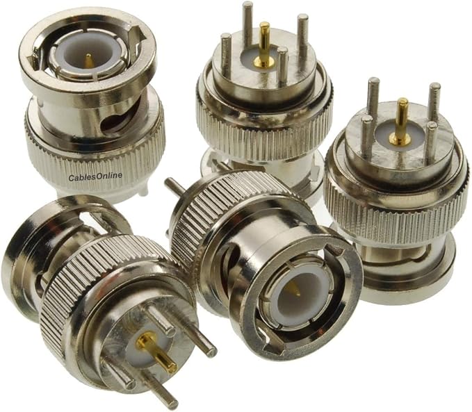 Amazon.com: CablesOnline, BNC Male PCB Mount 50-ohm Through Hole ...