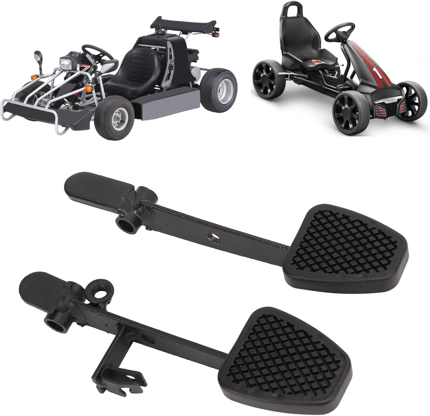 Amazon.com: Go Kart for Seat Brake Pedal Go Kart Iron Rubber 2Pcs Brake ...