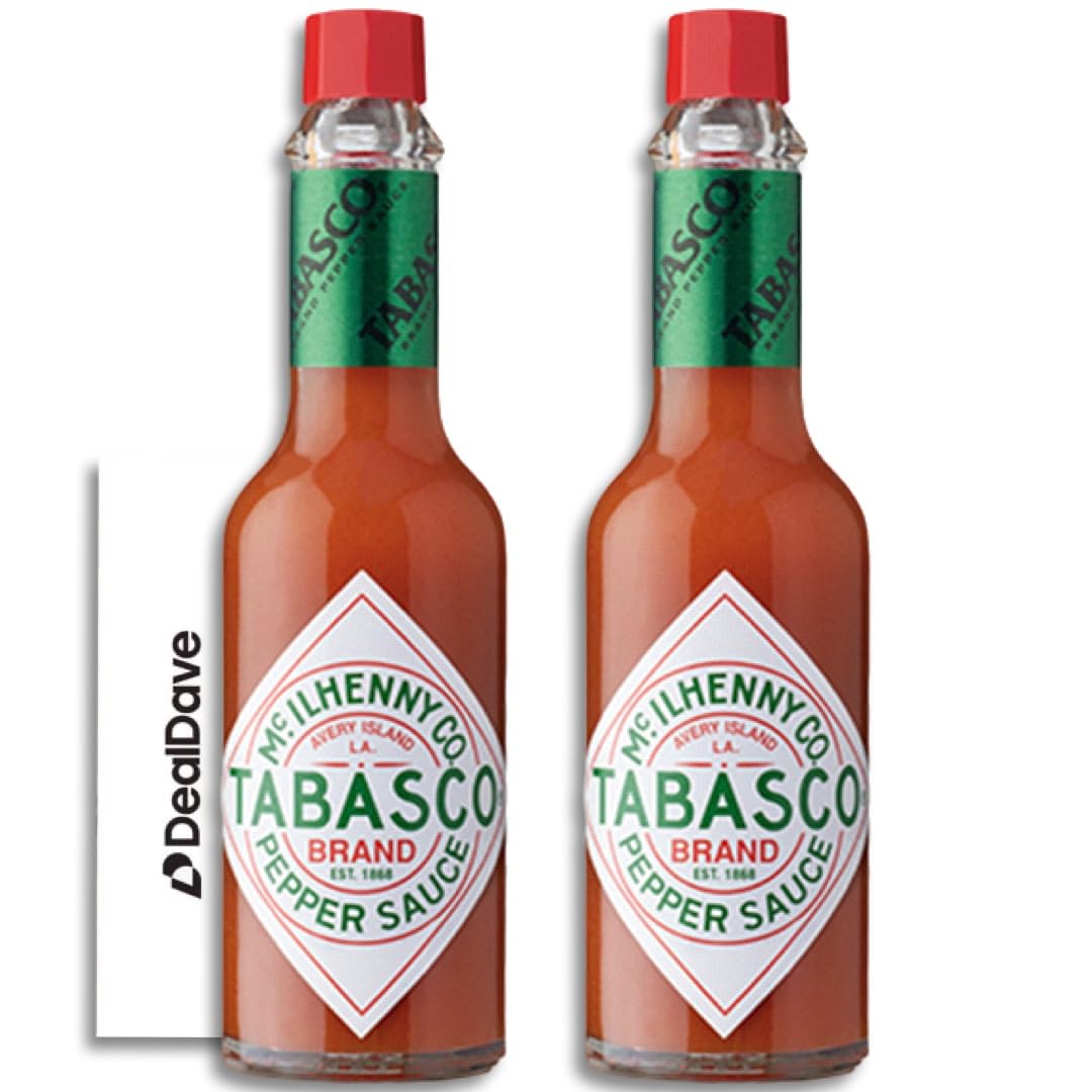Amazon.com : Tabasco Original Red Pepper Sauce, 2 oz (2 Pack) With Deal ...