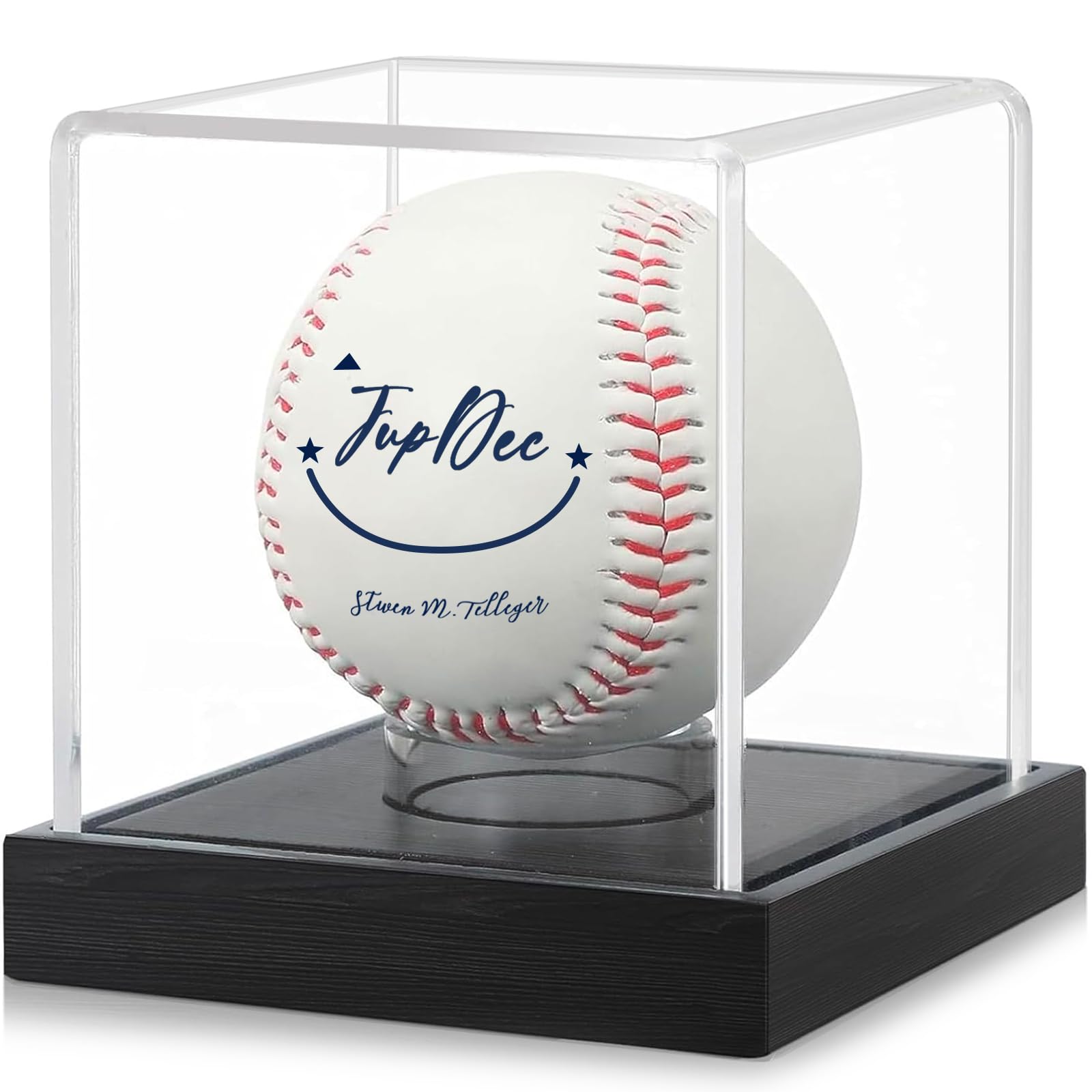 Amazon.com: JupDec Baseball Display Case, Clear Cube Baseball Holder ...