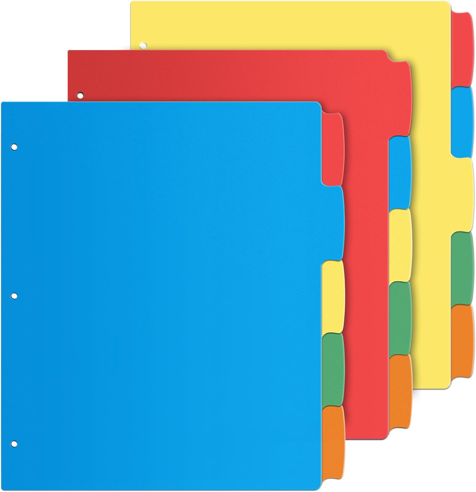 Amazon.com : Jyusmile 3 Set Binder Dividers with 5 Tabs, Index Dividers ...