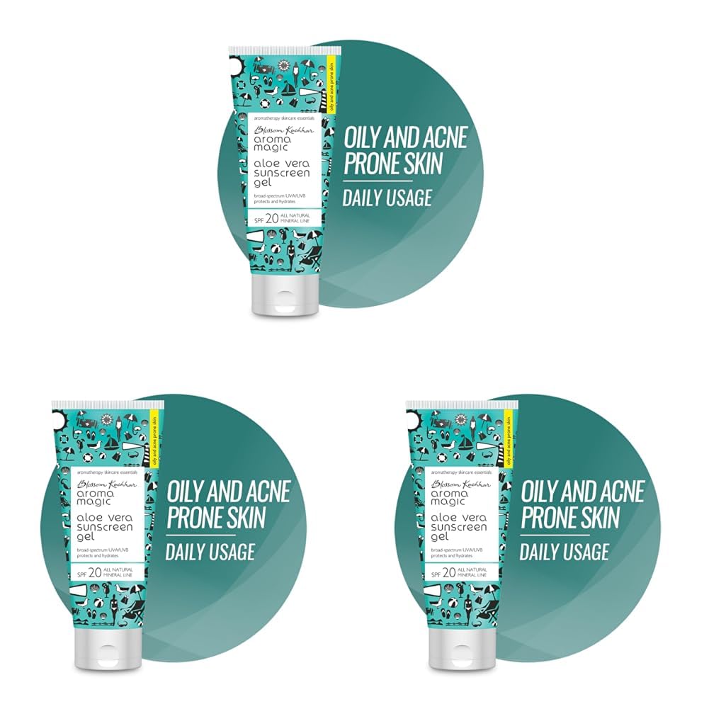 Aroma Magic Aloe Vera Sun Screen Gel, SPF 20, 100ml (Pack of 3 ...