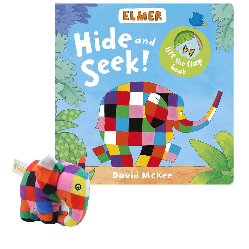 Books and Puppets: Elmer Hide and Seek! Inc Finger Puppet : Amazon.co ...
