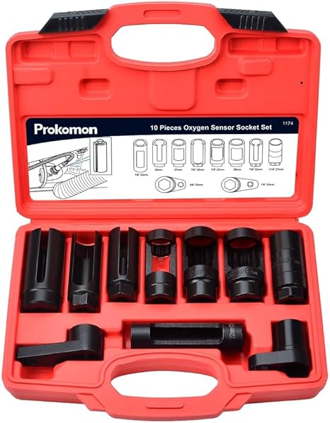 Prokomon 10 Pieces Oxygen Sensor Socket Set; Oxygen Sensor Wrench ...