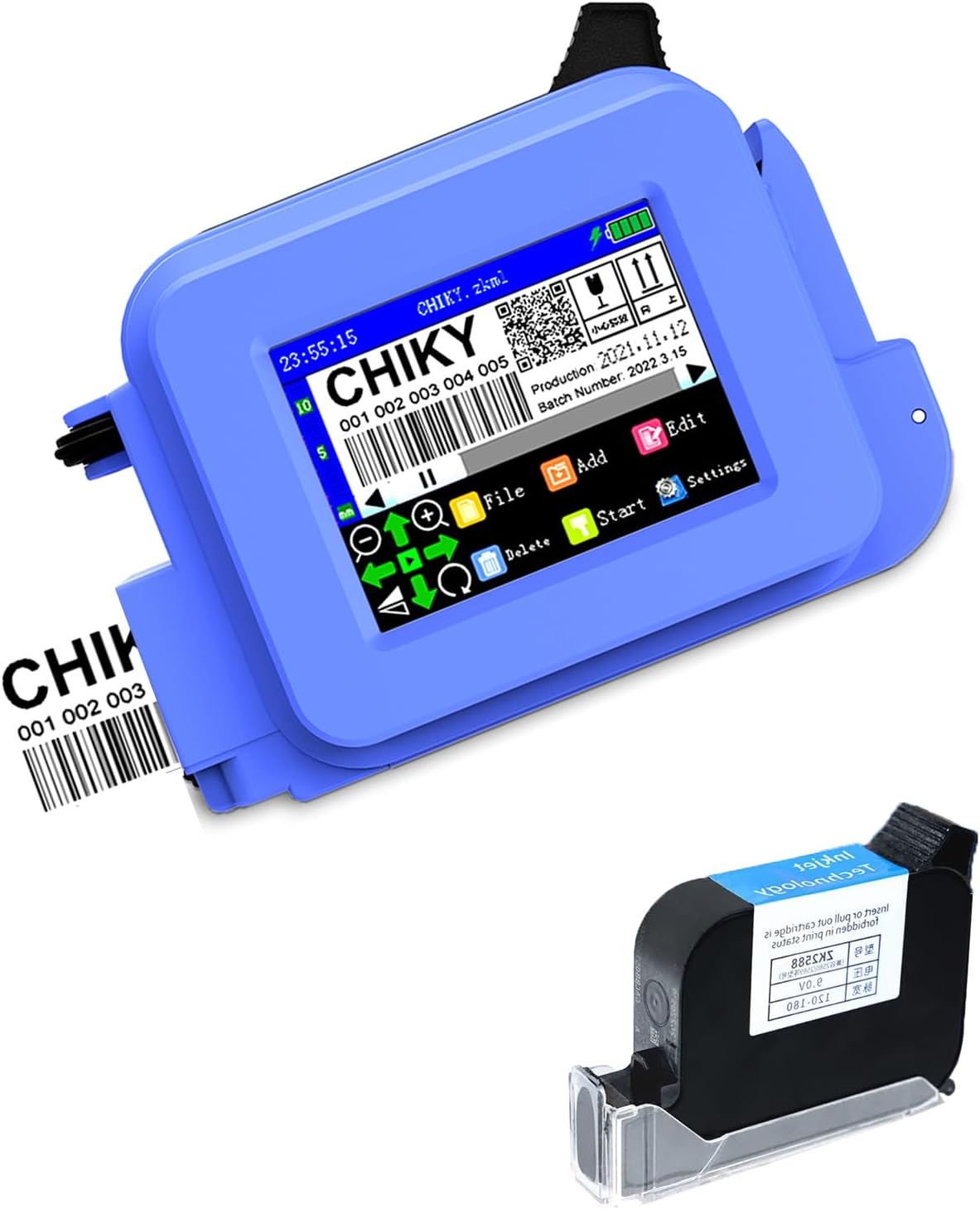 Amazon.com: CHIKYTECH Mini Handheld Inkjet Printer,Pocket Portable ...