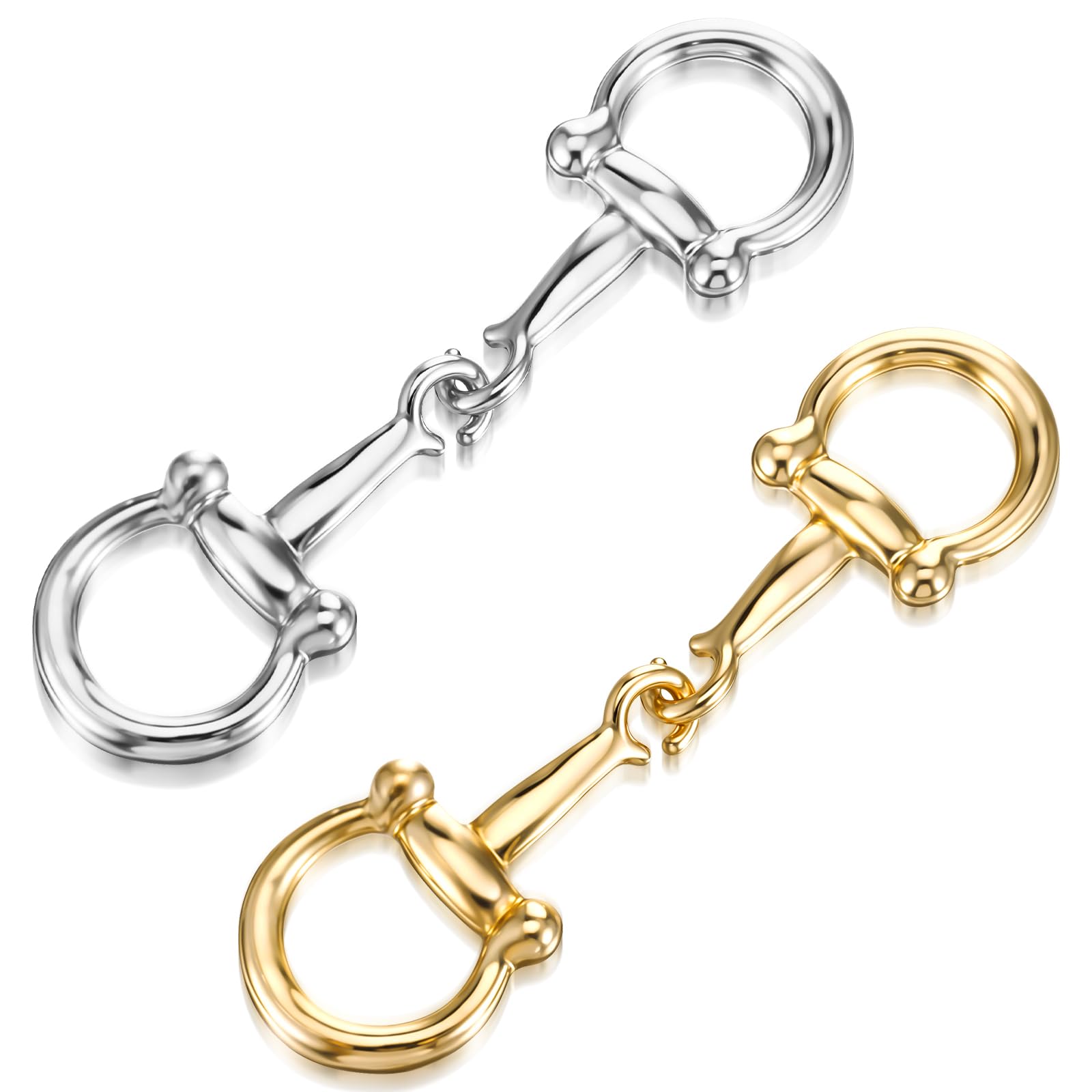 Amazon.com: AOZUO Scarf Ring for Women, 2pcs Metal Horsebit Silk Scarf ...