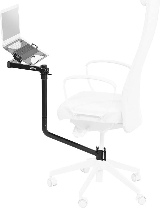 VIVO Office Chair Mounted 12 x 9 Inch Laptop Tray, Ergonomic Tilt, Full ...