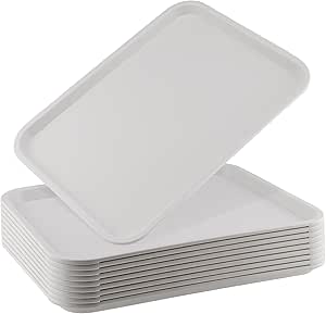 Amazon.com: ZOENHOU 10 Pack 16 x 12 Inch Plastic Fast Food Tray ...