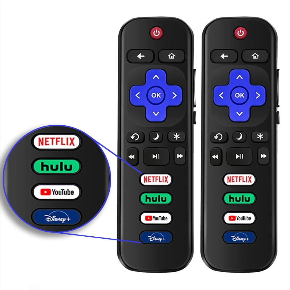 Amazon.com: (Pack of 2) Remote Control Replacement for Roku-TV ...