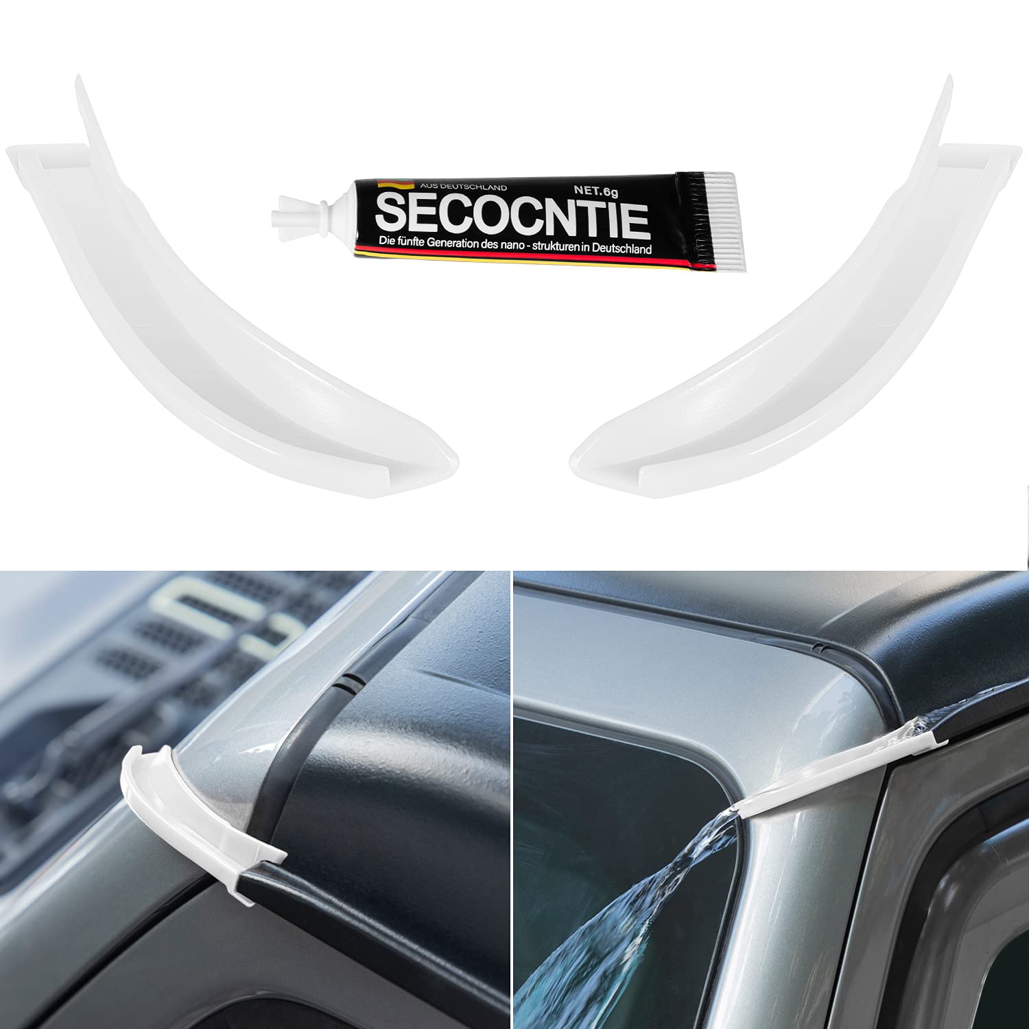 Buy Rain Gutter Extension, Roof Hard-Top ABS Rain Groove Diverter ...