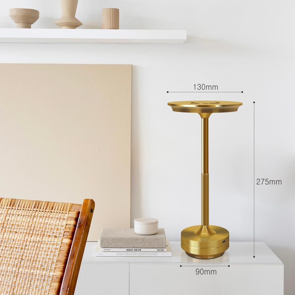 Snapklik.com : ZEEFO Rechargeable LED Table Lamp, Stepless Dimmable ...