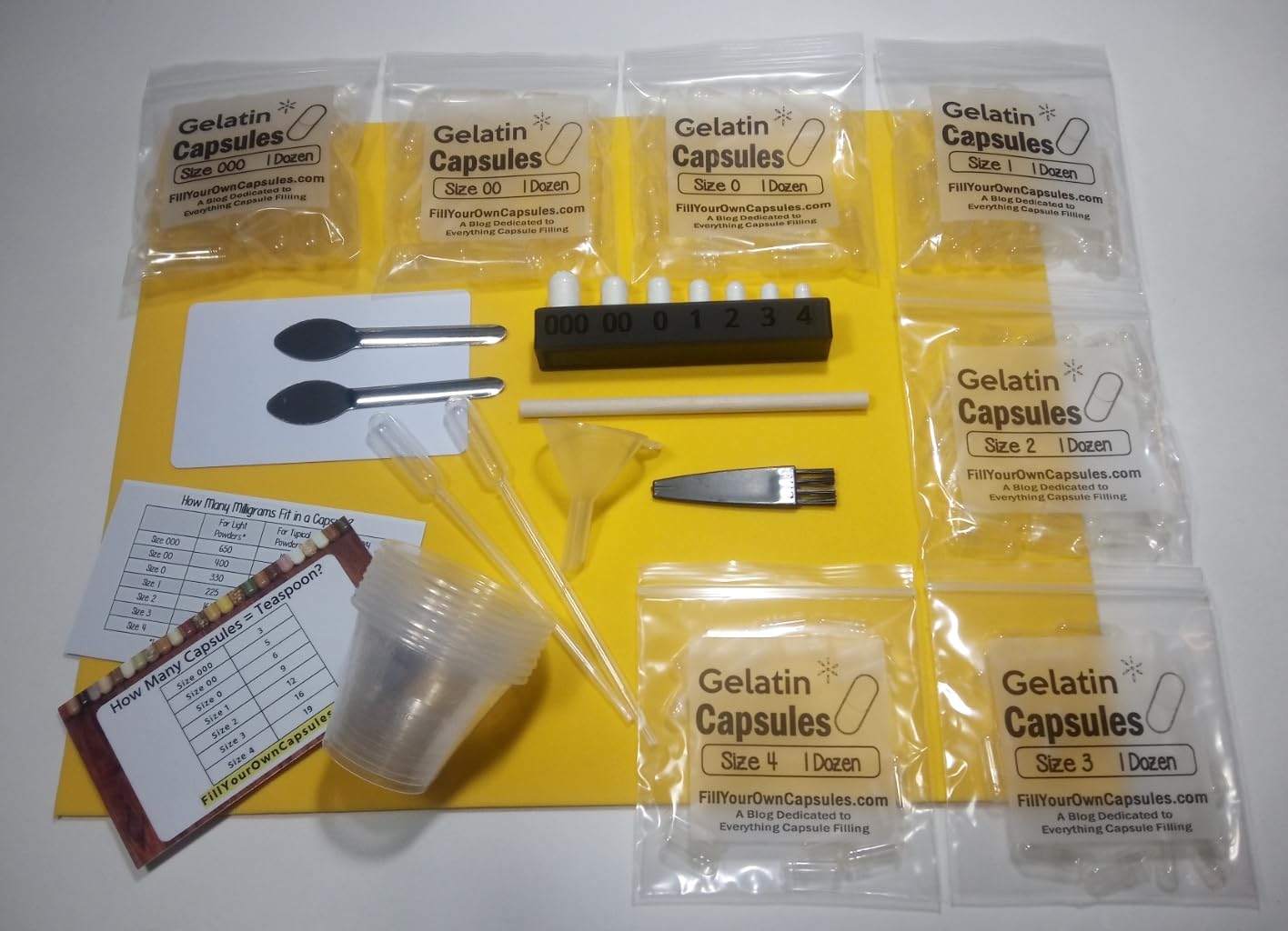 Amazon.com : Beginner's Capsule DIY Filling Kit, Starter Set Includes 7 ...