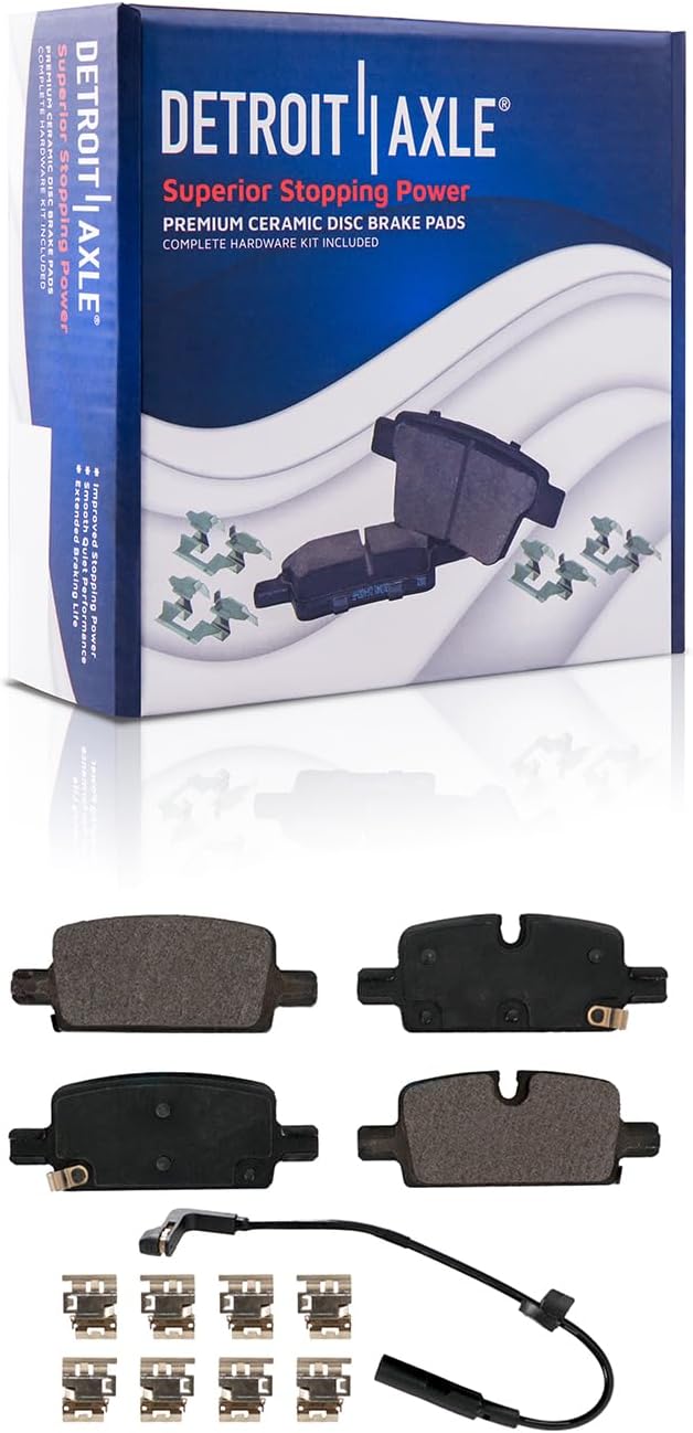 Amazon.com: Detroit Axle - Rear Brake Pads for Chevy GMC Silverado Sierra 1500 Tahoe Suburban ...