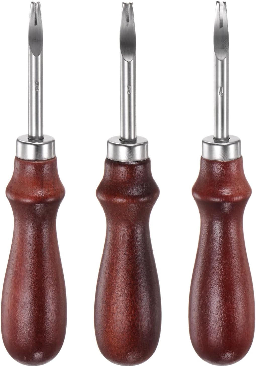 sourcing map Leather Edge Bevelers Tool 1mm & 1.2mm & 1.4mm Steel ...