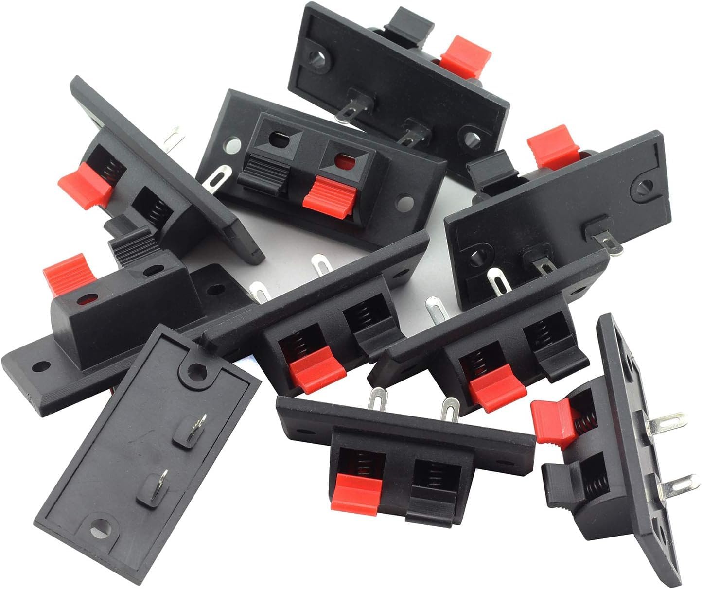 QBM 2 Pin Speaker Terminal Block - 2 Way Amplifier Spring Jointing ...