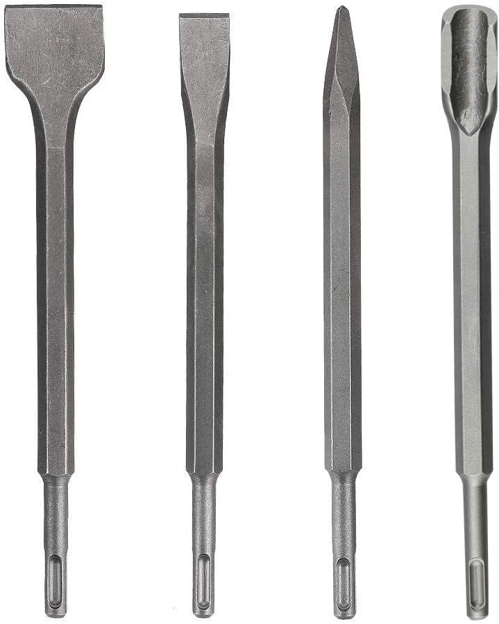 CODIRATO 4 PCS Burins Carrelage SDS-plus Set Burin en Acier 40 RC Burin ...