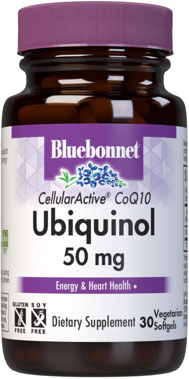 Amazon.com: Bluebonnet Nutrition Cellular Active CoQ10 Ubiquinol 50 mg Vegetarian Softgels ...