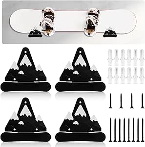 Amazon.com: Gosknor 4Pcs Snowboard Display Racks, Snowboard Wall Mount ...