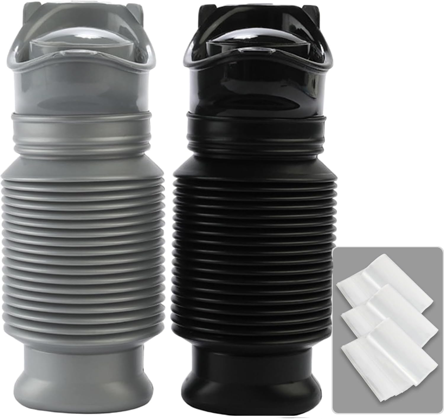 2PCS Collapsible Pee Bottle,Portable Emergency Urinal for Men and Women ...