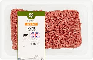 Co-op British 20% Fat Lamb Mince, 0.475kg : Amazon.co.uk: Grocery