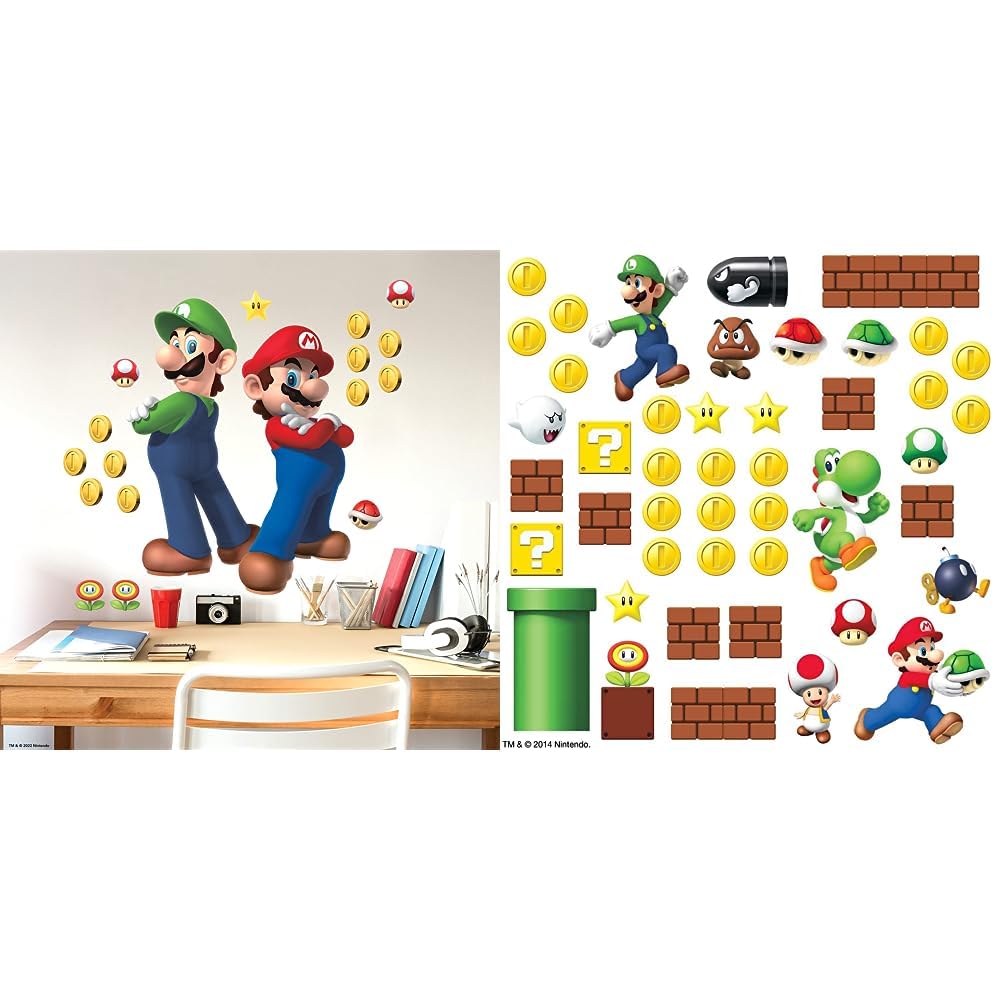 Amazon.com: RoomMates Super Mario Bros Wall Decals and Wallpapers