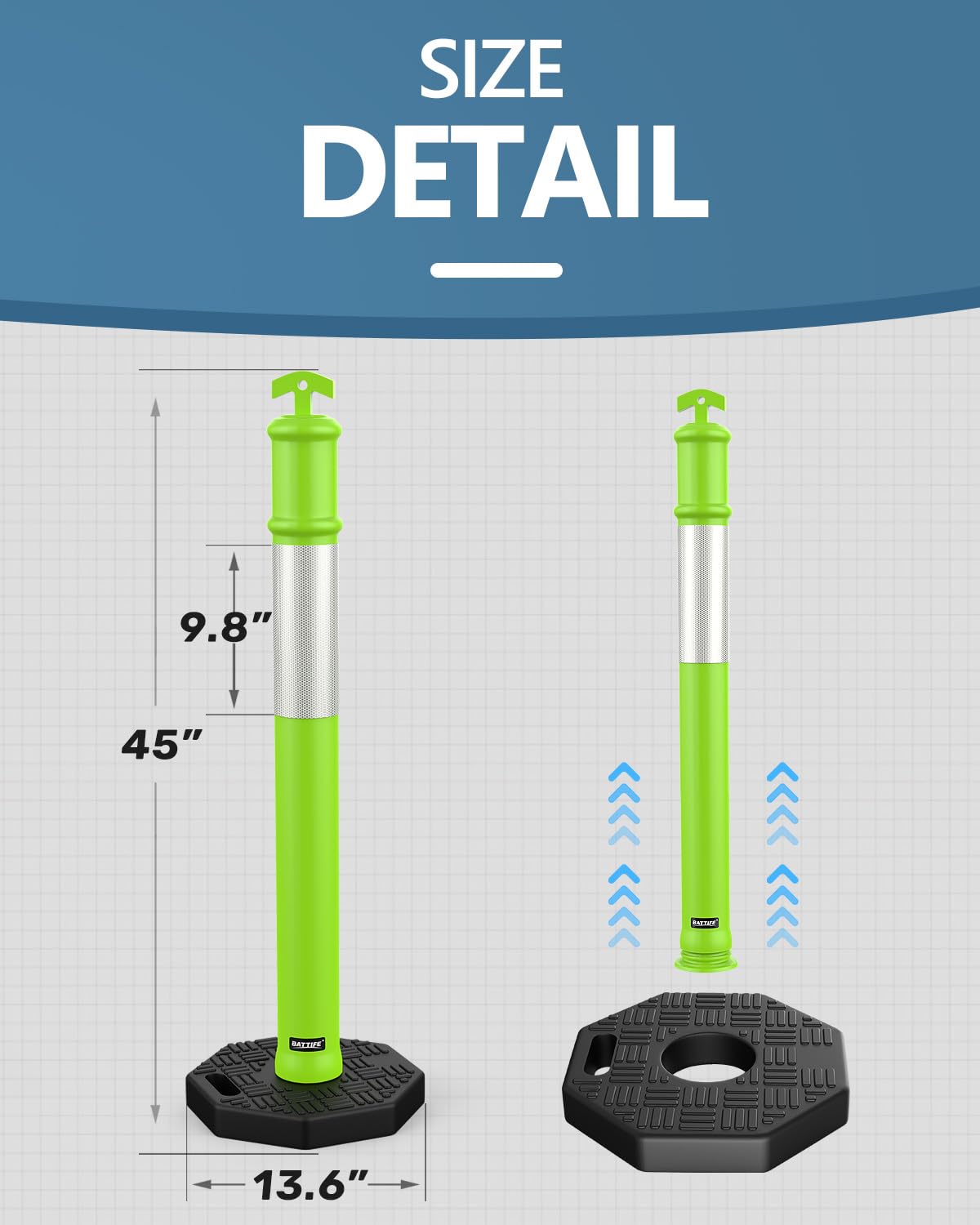 Snapklik.com : BATTIFE Delineator Post