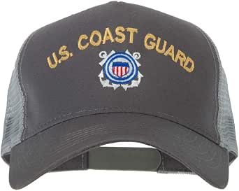 US Coast Guard Logo Embroidered New Big Size Trucker Mesh Cap - Grey ...