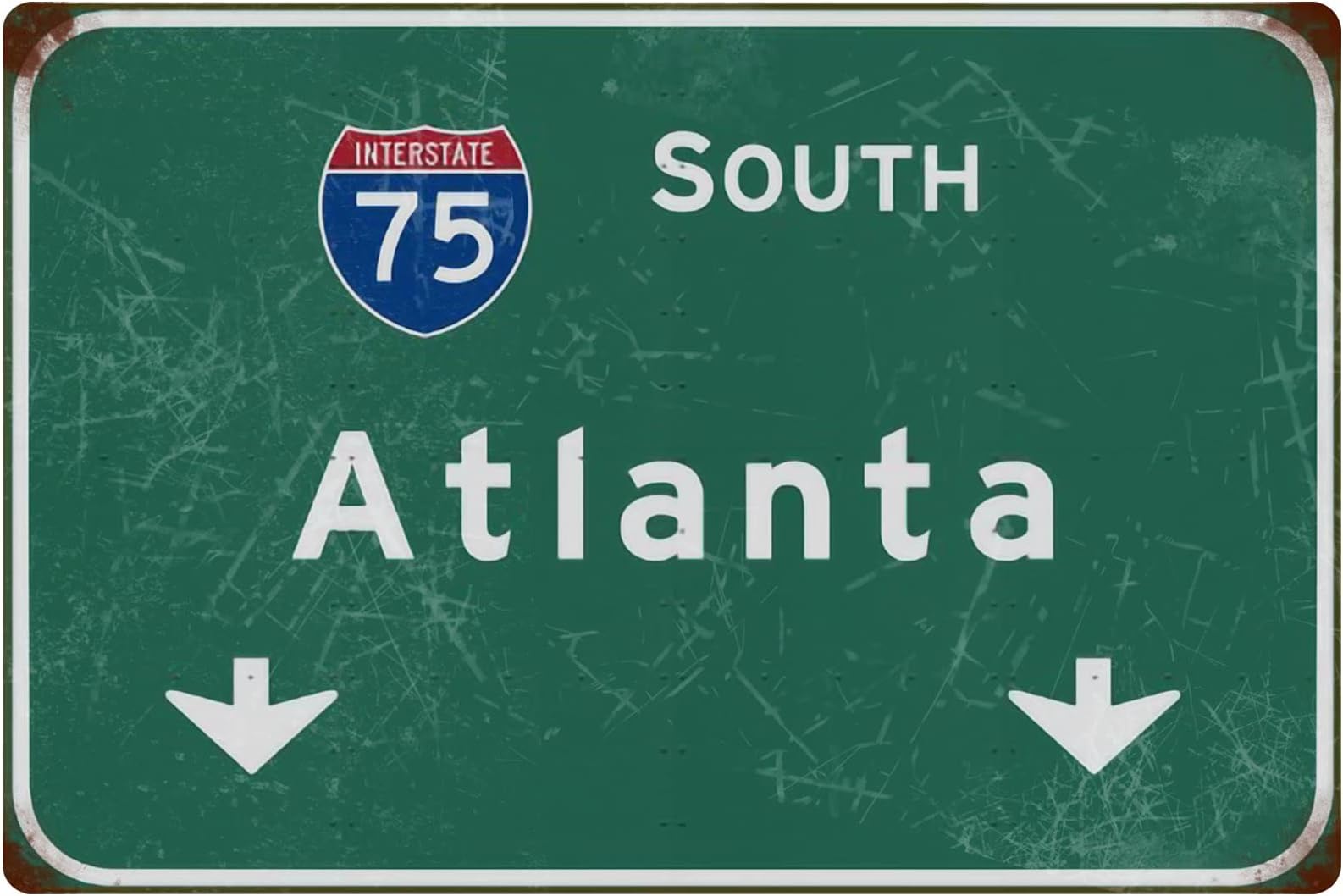 Amazon.com: Bakaevsm Tin Sign Retro South Atlanta Interstate 75 ...