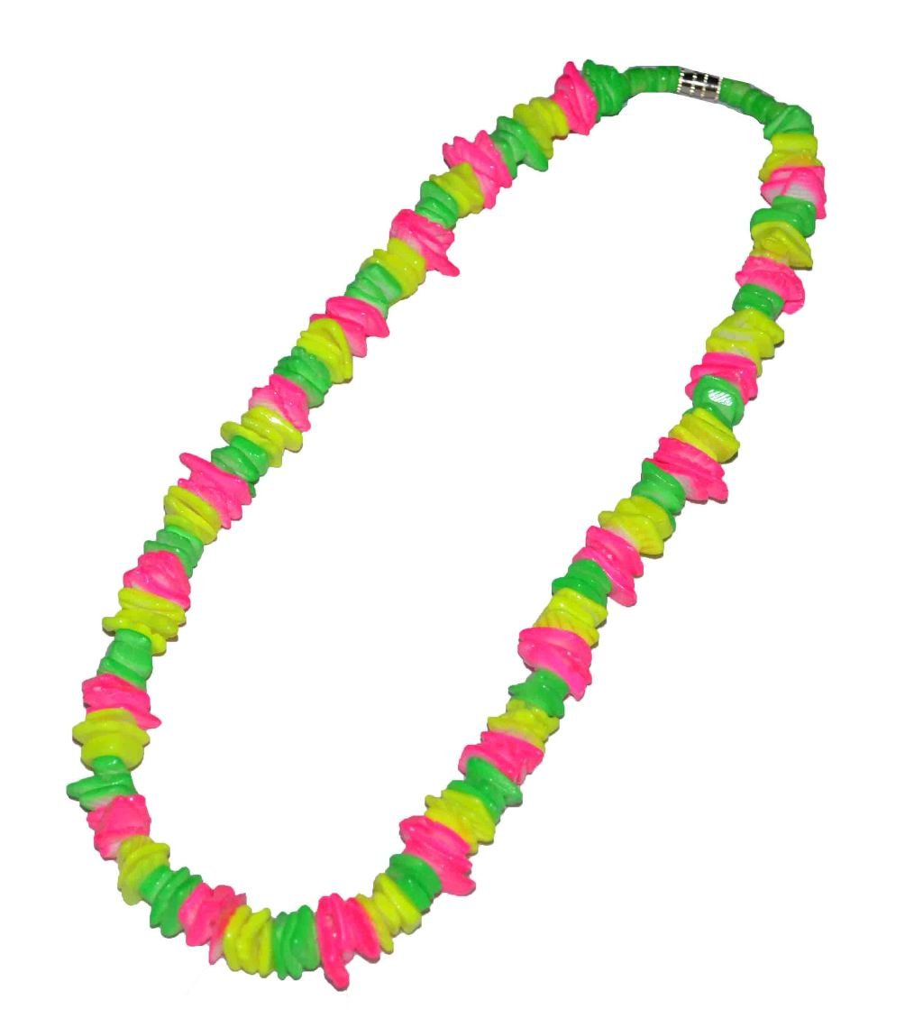 Amazon.com: Tiger Smile Real Chips Puka Shell Choker Necklace 18" Neon ...