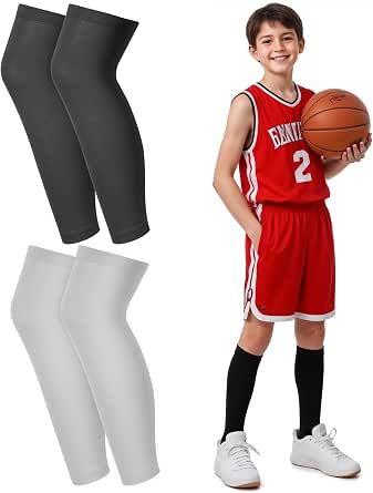 Amazon.com: CIATBYYJ 2 Pairs Kids Leg Sleeves Compression Long Knee ...