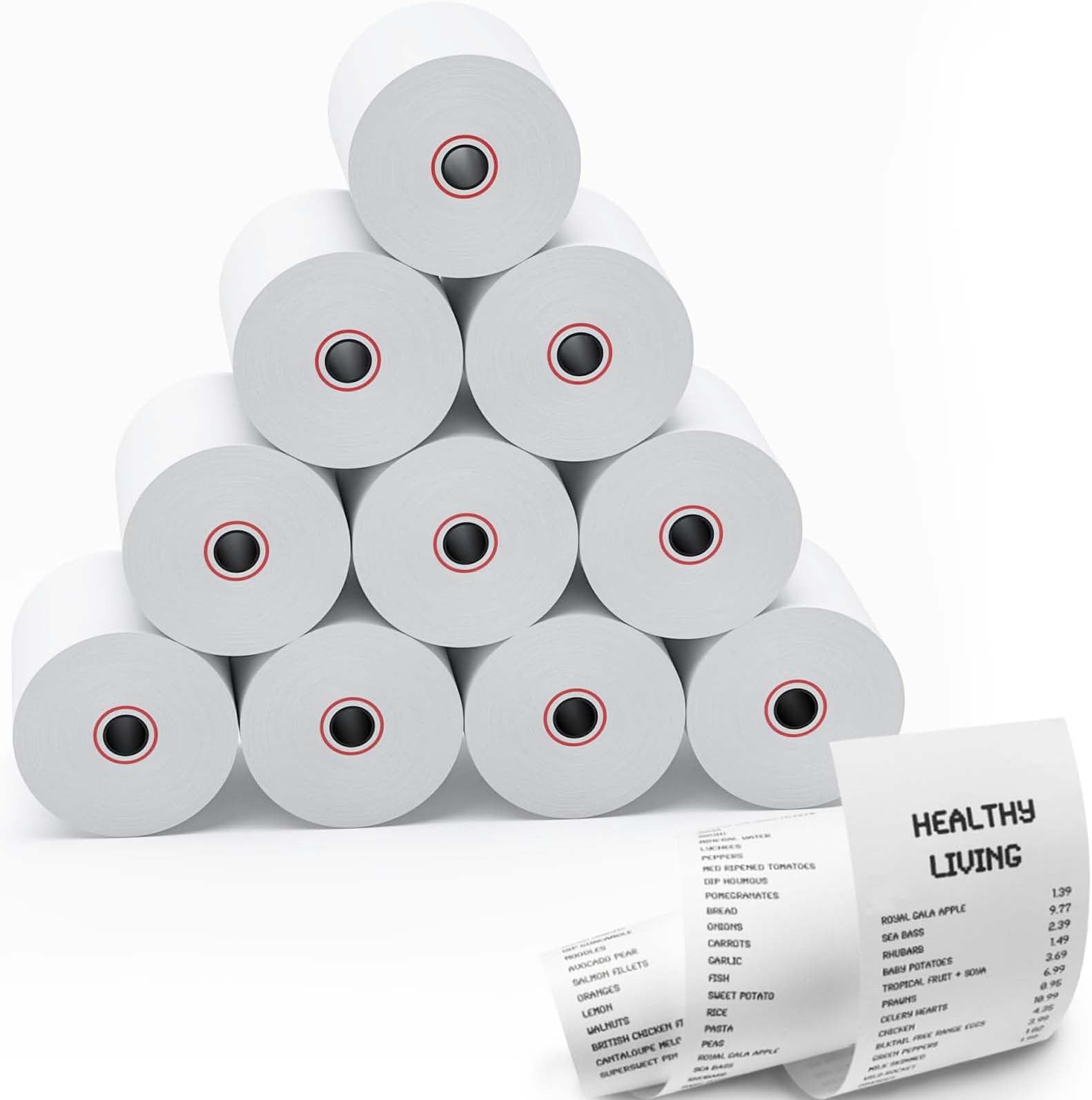 Amazon.com : MBLABEL Thermal Receipt Paper Rolls, 3-1/8 x 230ft Thermal ...