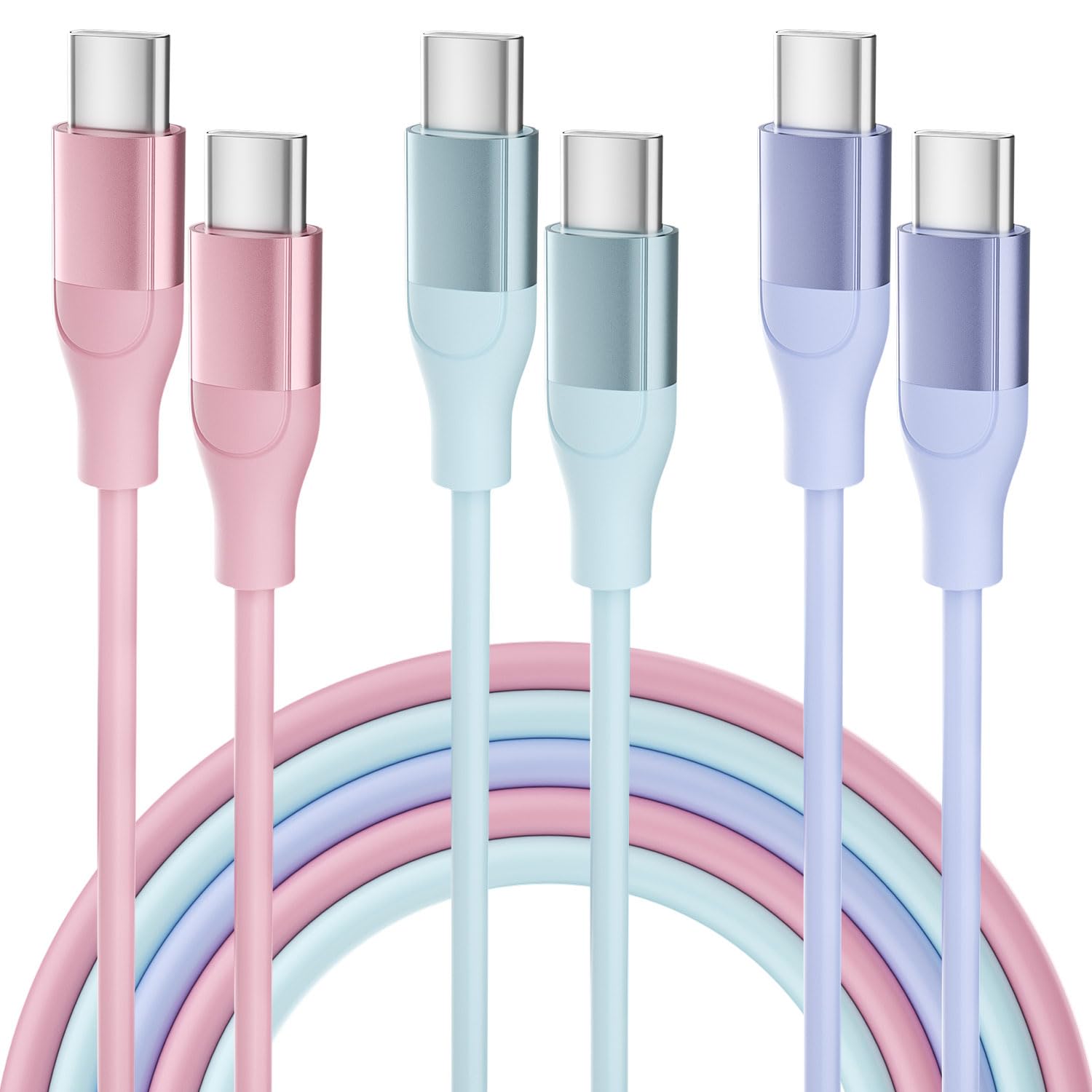 Amazon.com: SGIN USB C to USB C Cable (3Pack,6FT), 60W (3A) USB C ...