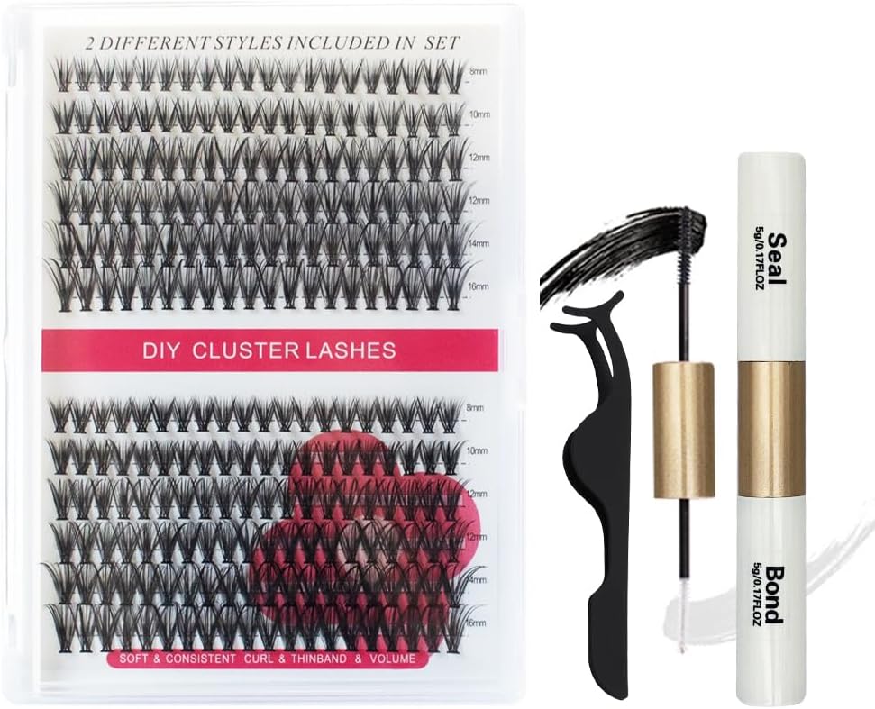 Amazon.com: DIY Lash Extension Kit - Individual Lash Clusters 72pcs, D ...