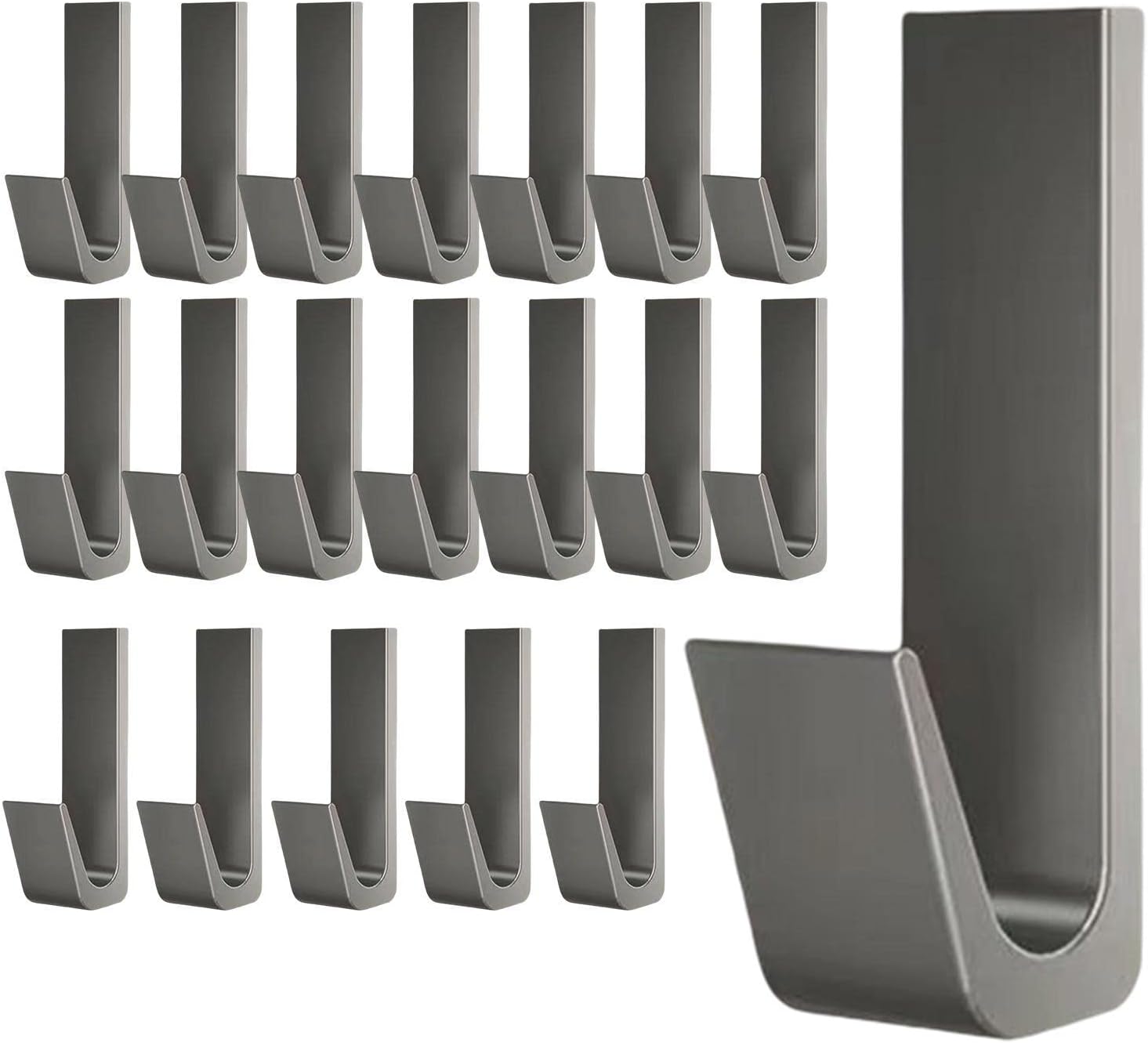 Coat Hook - J-Shaped Wall Mount Hanger Set - Wall Coat Racks for Wall ...