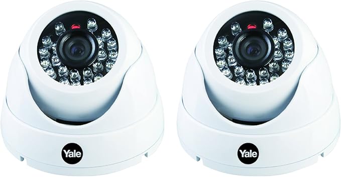 Yale HD1080 CCTV Dome Cameras (Twin Pack) - White : Amazon.co.uk ...